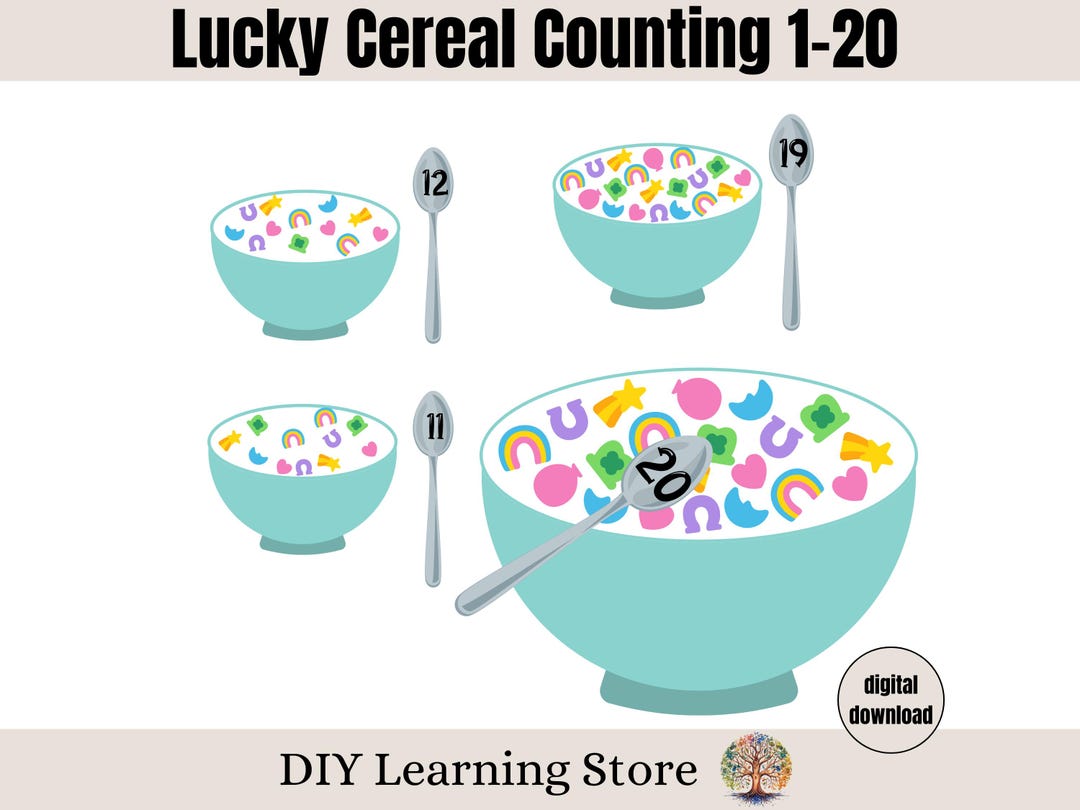 Count 1-20 Lucky Cereal Activity Set- Kindergarten Classroom ...