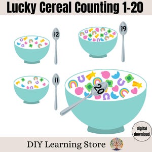 Count 1-20 Lucky Cereal Activity Set- Kindergarten Classroom ...