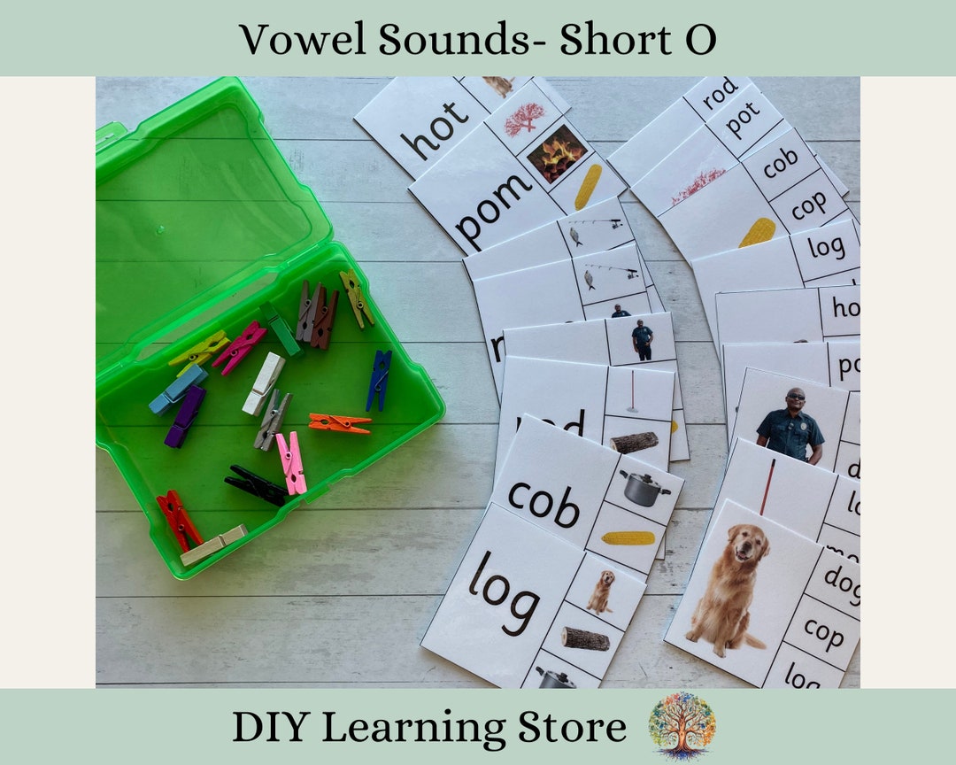 Short O Vowel Sounds Phonics Activity Set- Montessori Preschool ...