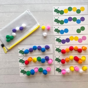 Pom Pom Patterns Activity Cards- Instant Download-montessori Learning ...