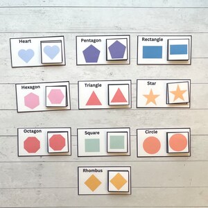 2D Shape Matching Task Box Activity Set- Montessori Printable ...
