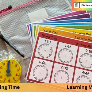 Telling Time Activity Set- Montessori Learning Toy for Preschool ...
