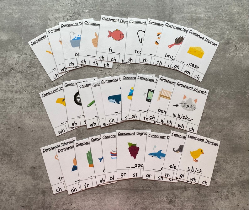 Consonant Digraph Matching and Fill in the Blank- Learning Activity Set ...