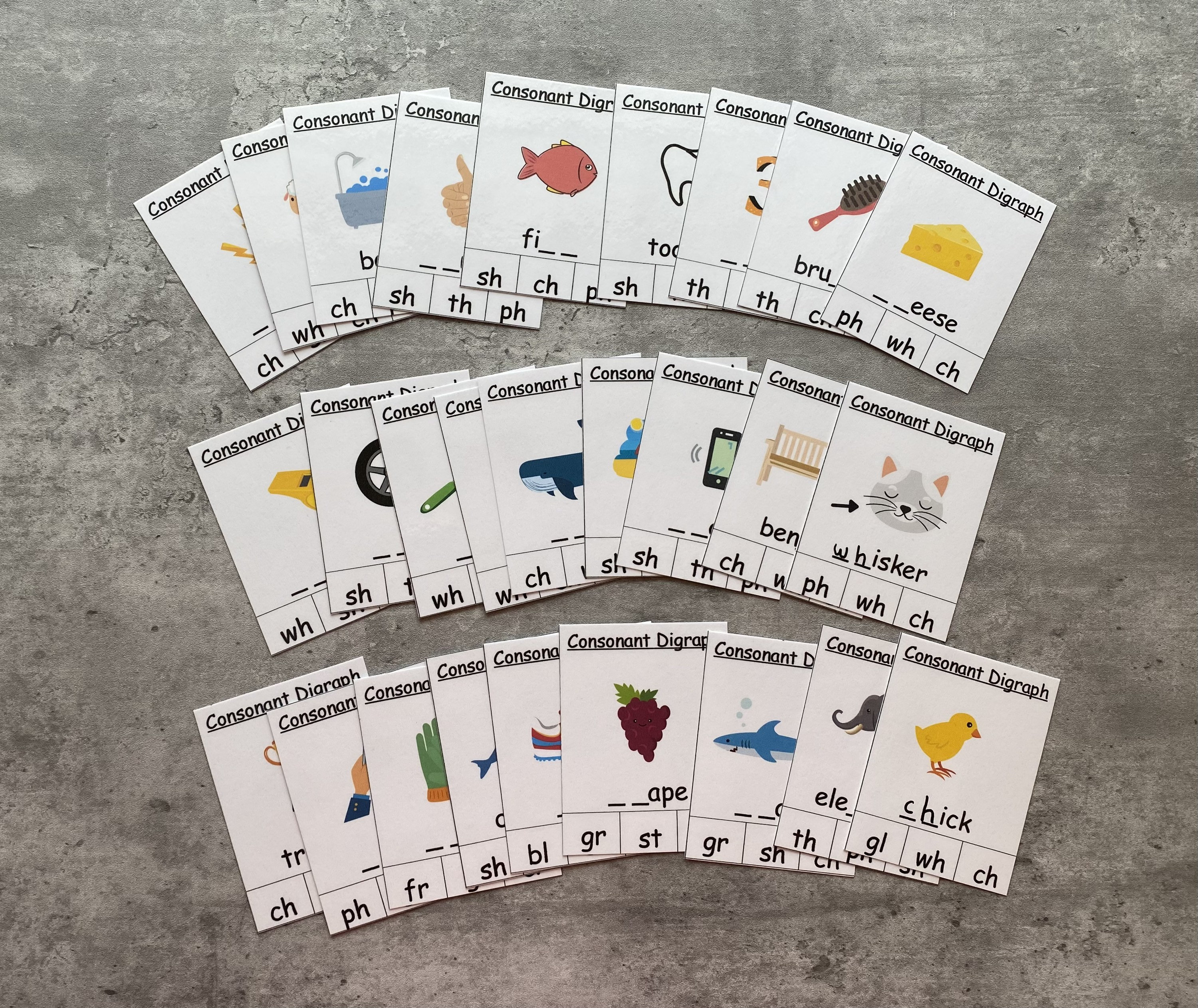Consonant Digraph Matching and Fill in the Blank- Learning Activity Set ...