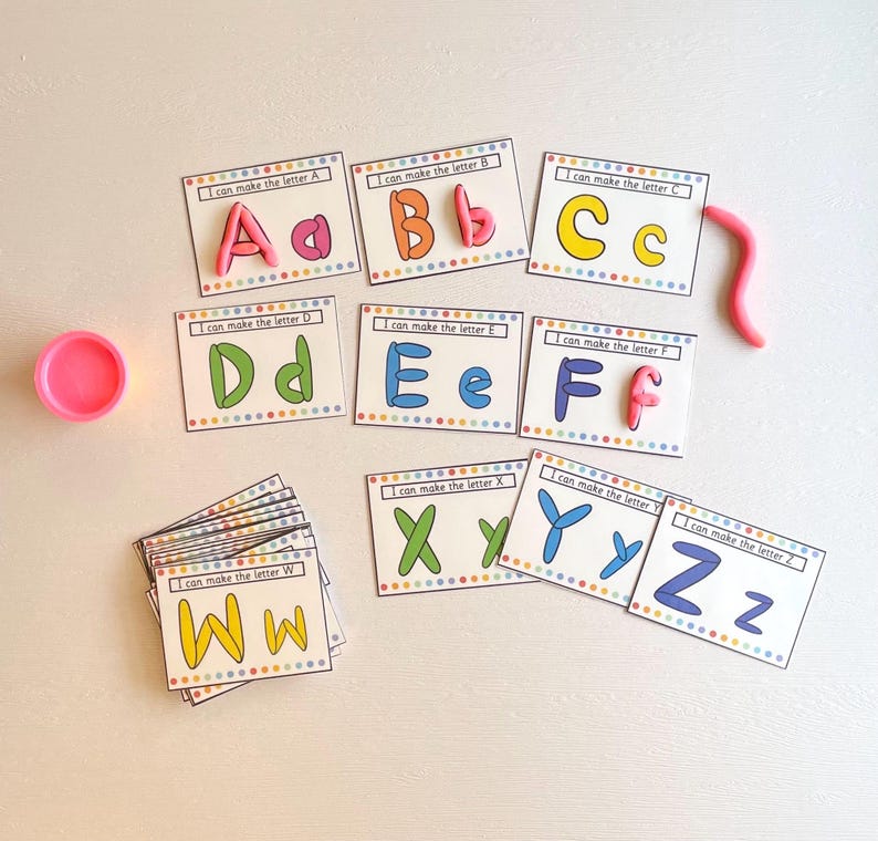 Play Dough Alphabet Activity Set- Preschool, Toddler, Kindergarten, 1st ...