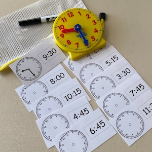 Analog Clock Activity Set- Montessori Preschool, Kindergarten, Special ...