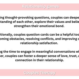 Couples Conversation Cards- PDF- Instant Download- Therapy Cards ...