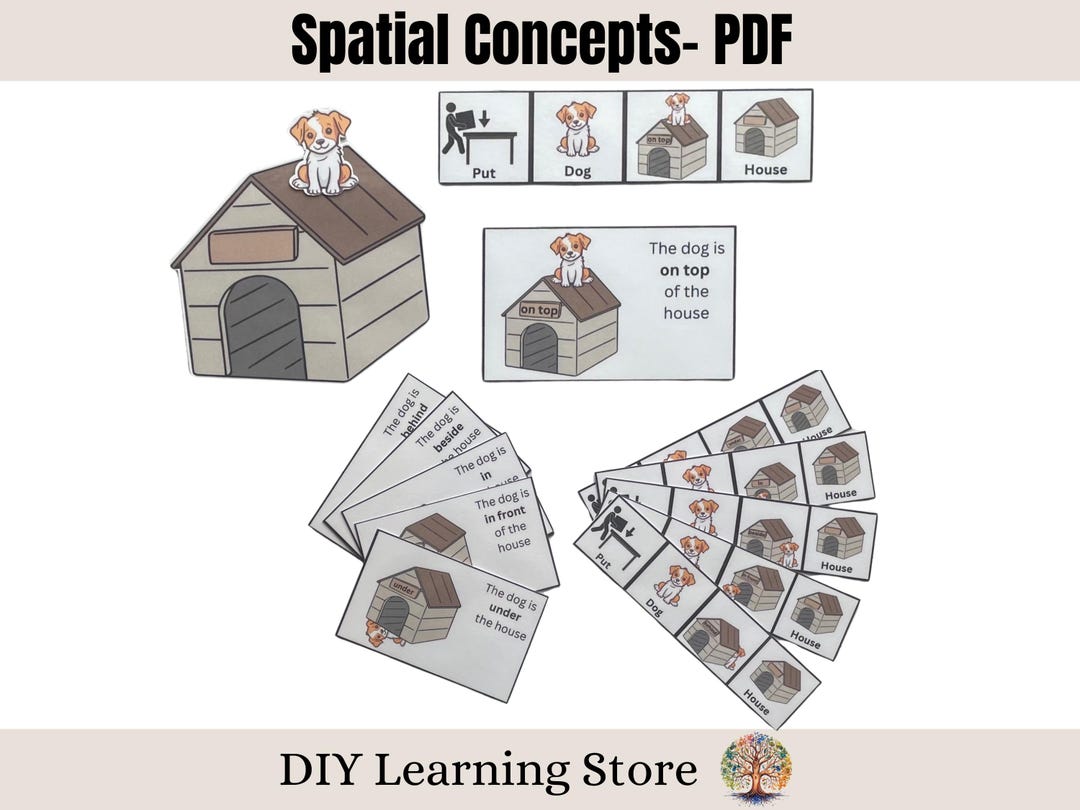 Spatial Concepts Activity Set- Speech Therapy Resource- Homeschool ...