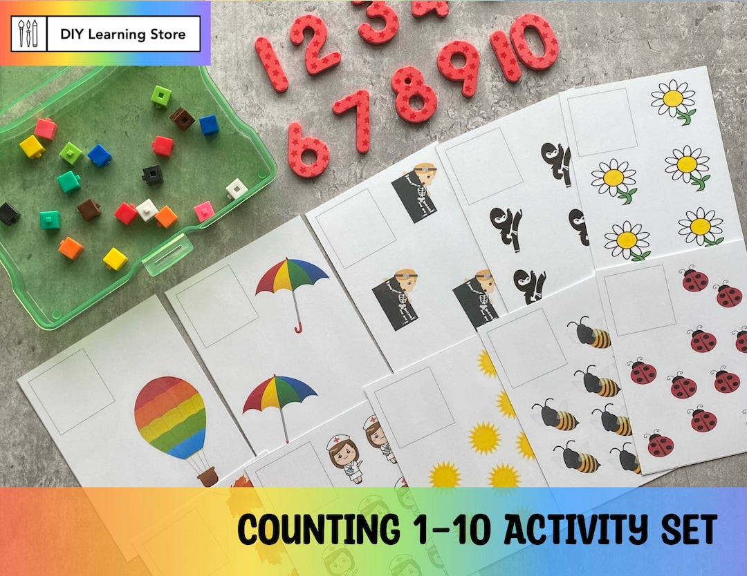 Counting 1-10 Activity Cards- Instant Download- Montessori Learning Toy ...