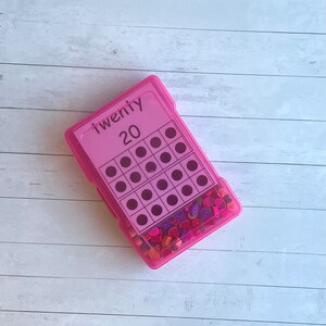 Ten Frame Counting 1-20 Task Box Activity Set-montessori Learning Toy ...