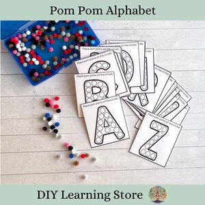 Pom Pom Alphabet- Task Box Activity Set- Homeschool, Special Education ...