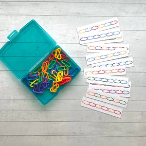Link Patterns Task Box Set- Montessori Pattern Recognition- Early ...