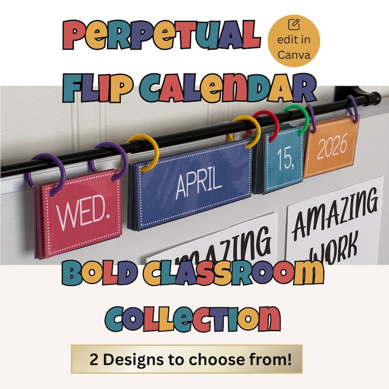 Flip Calendar - Etsy