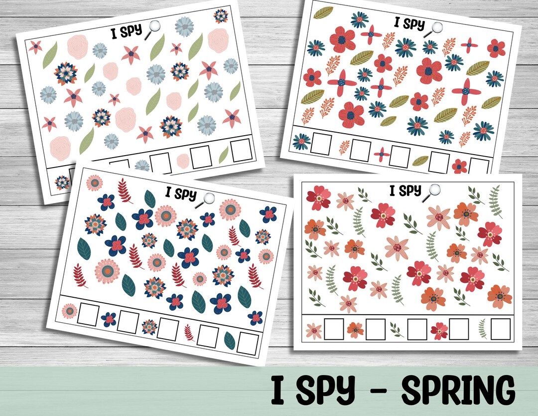 I Spy Games Spring Theme preschool Kindergarten Special Education ...