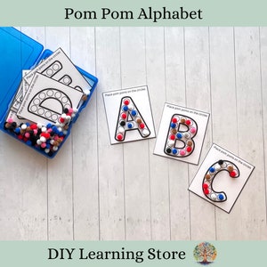 Pom Pom Alphabet- Task Box Activity Set- Homeschool, Special Education ...