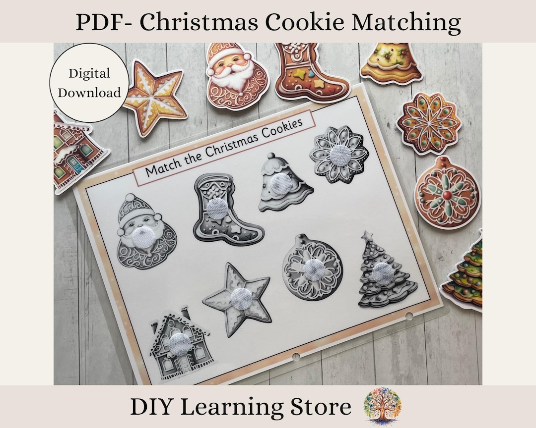 PDF Match Christmas Cookies Pattern Matching Activity Toddler ...