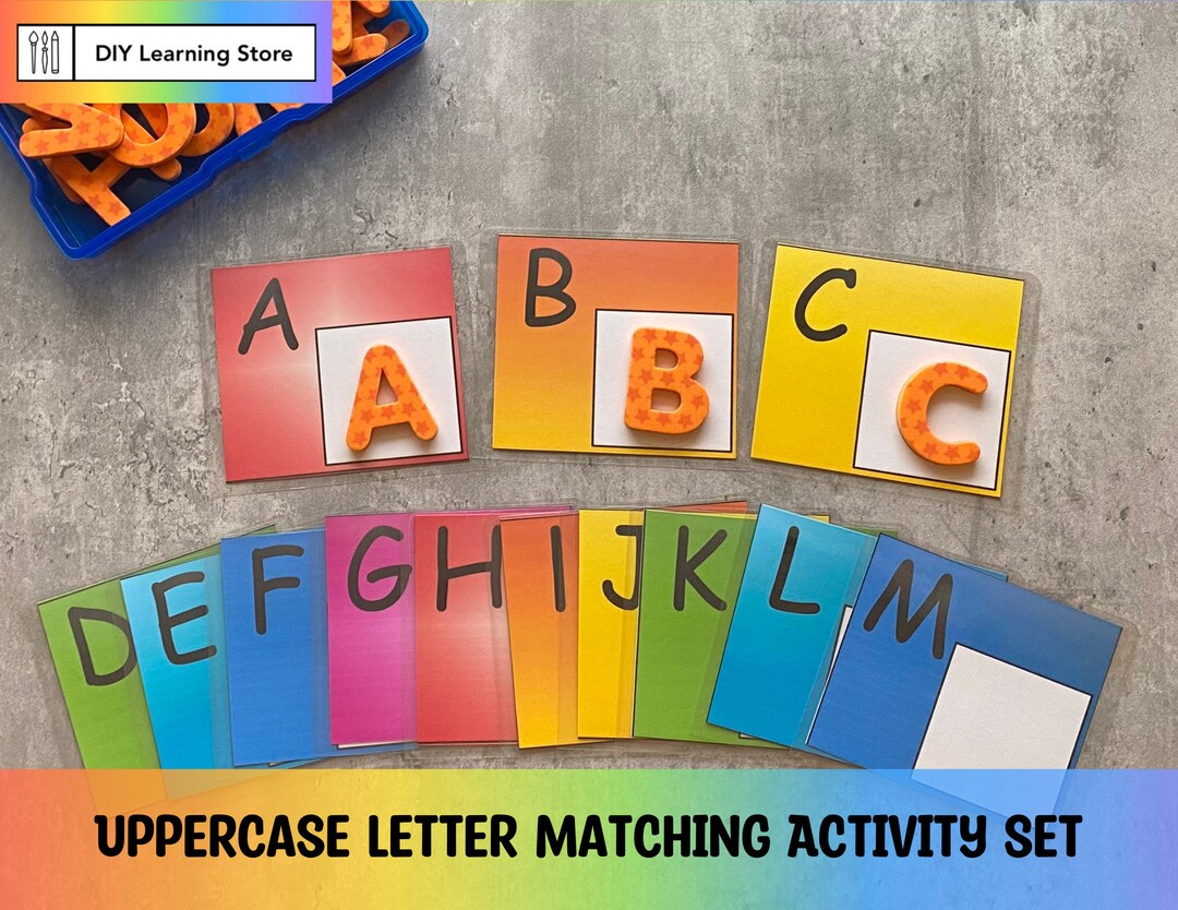 PDF Uppercase Letter Matching Activity Cards Instant - Etsy
