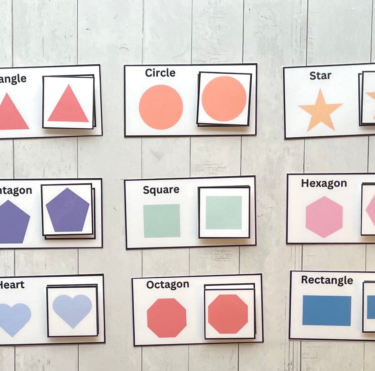 2D Shape Matching Task Box Activity Set- Montessori Printable ...