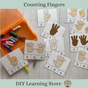 Counting Fingers Task Box Activity Set Montessori Learning Toy for ...
