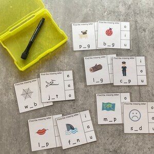CVC Missing Vowel- Fill in the Blank / Circle the Answer - Montessori ...