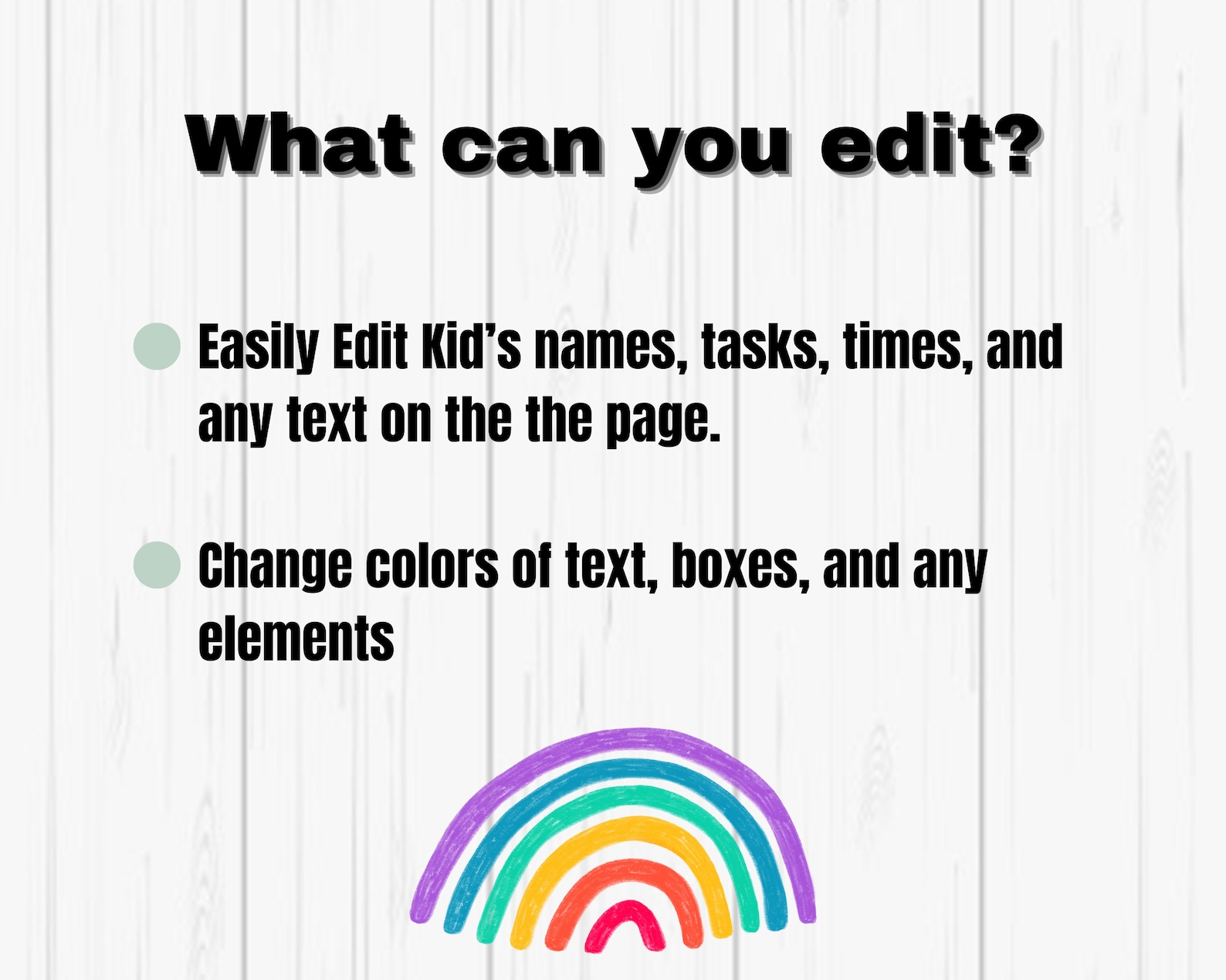 Editable Kids Daily Routine Planner - Morning, Afternoon, Evening ...