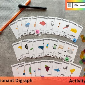 Consonant Digraph Matching and Fill in the Blank- Learning Activity Set ...