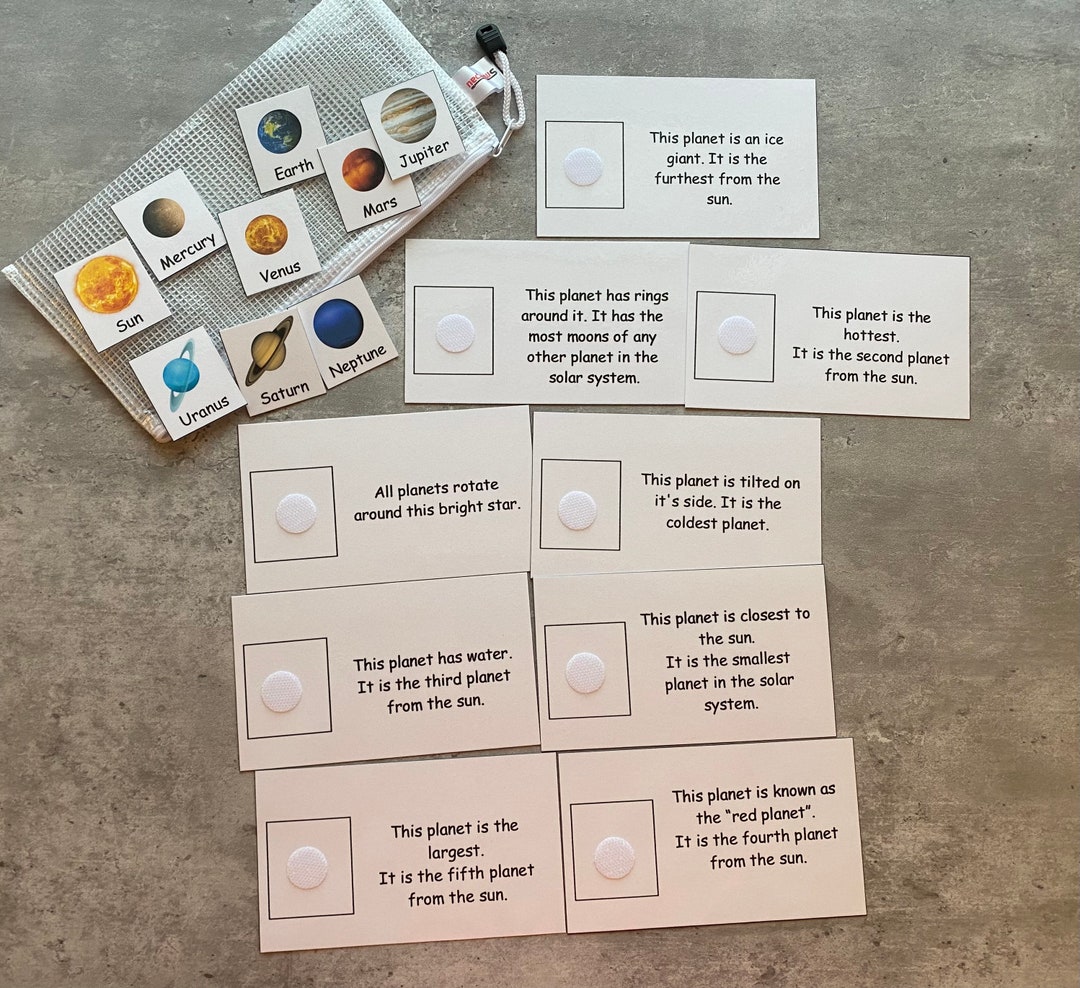 Solar System Matching Activity Planets and Sun - Etsy