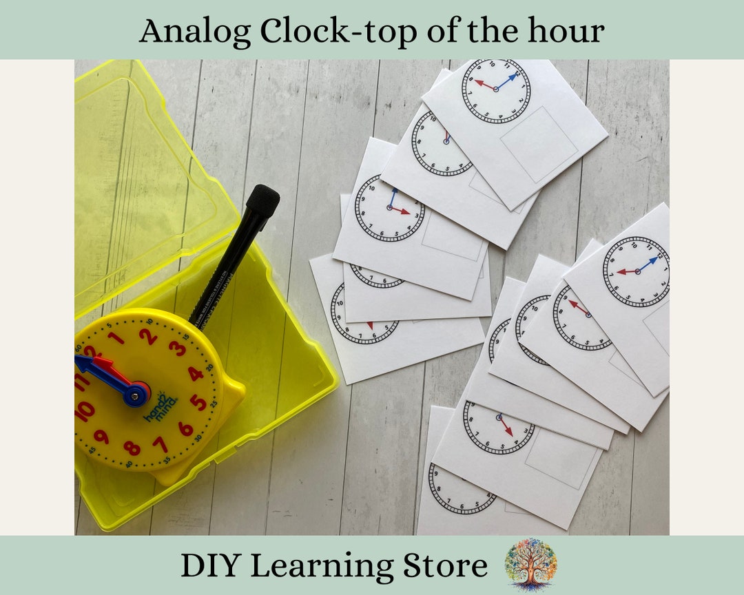 Analog Clock- Top of the Hour- Activity Set- Learn Telling Time ...