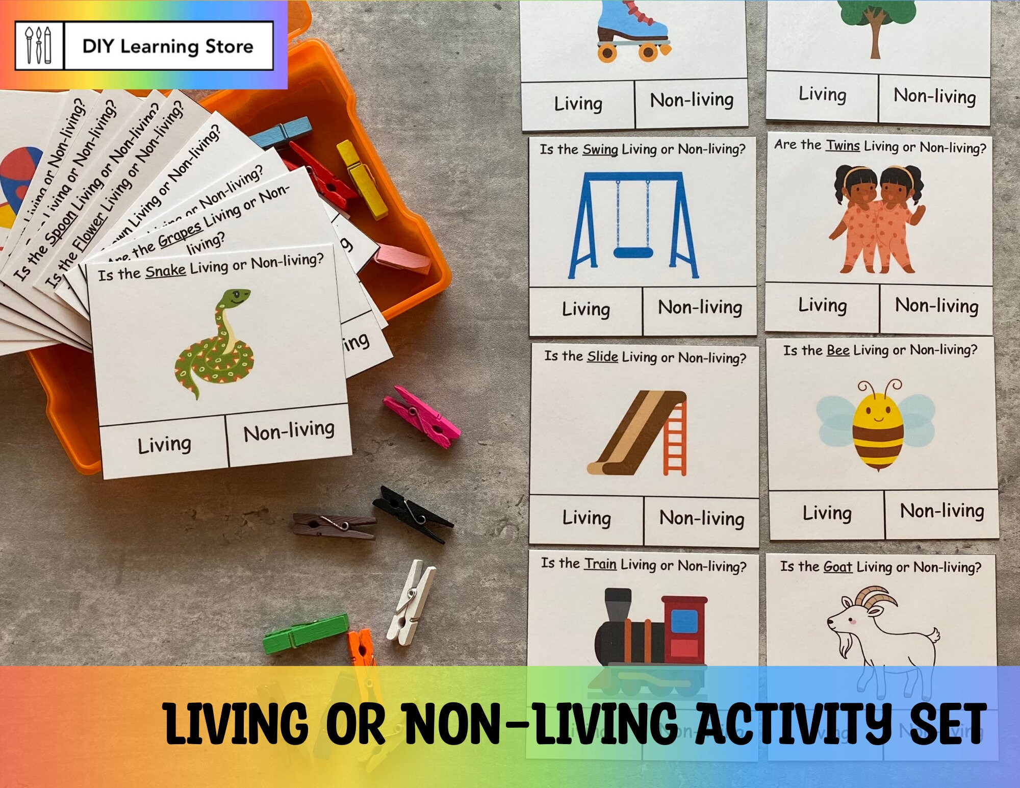 Living or Non-living Activity Cards – Montessori Learning (PDF) - Etsy