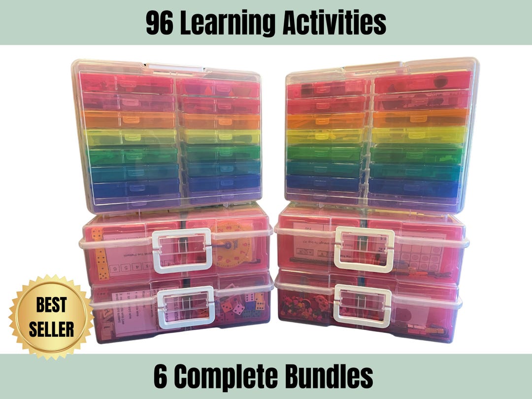 96 Task Boxes- Learning Activity Sets and Carrying Cases- Preschool ...