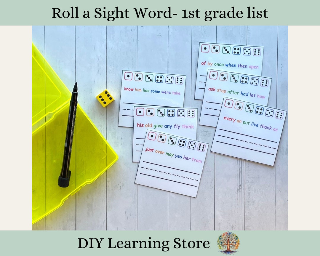 Roll a Sight Word-1st Grade List- Task Box Activity Set- Montessori ...