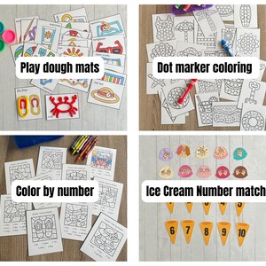 Summer Task Box Bundle- 16 Activities for Preschool, Kindergarten ...