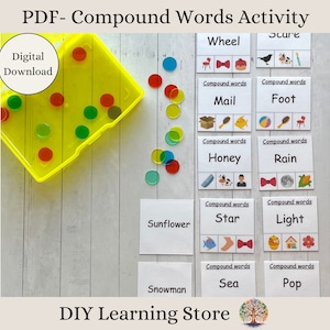 Compound Words Activity Cards – Montessori Learning (PDF) - Etsy