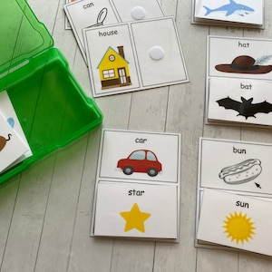 Rhyming Words Matching- Task Box Activity Set- Preschool, Kindergarten ...