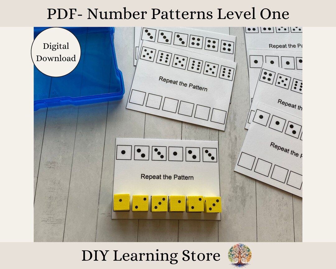 PDF Foam Dice Patterns Level 1 Instant Download Montessori Learning Toy ...