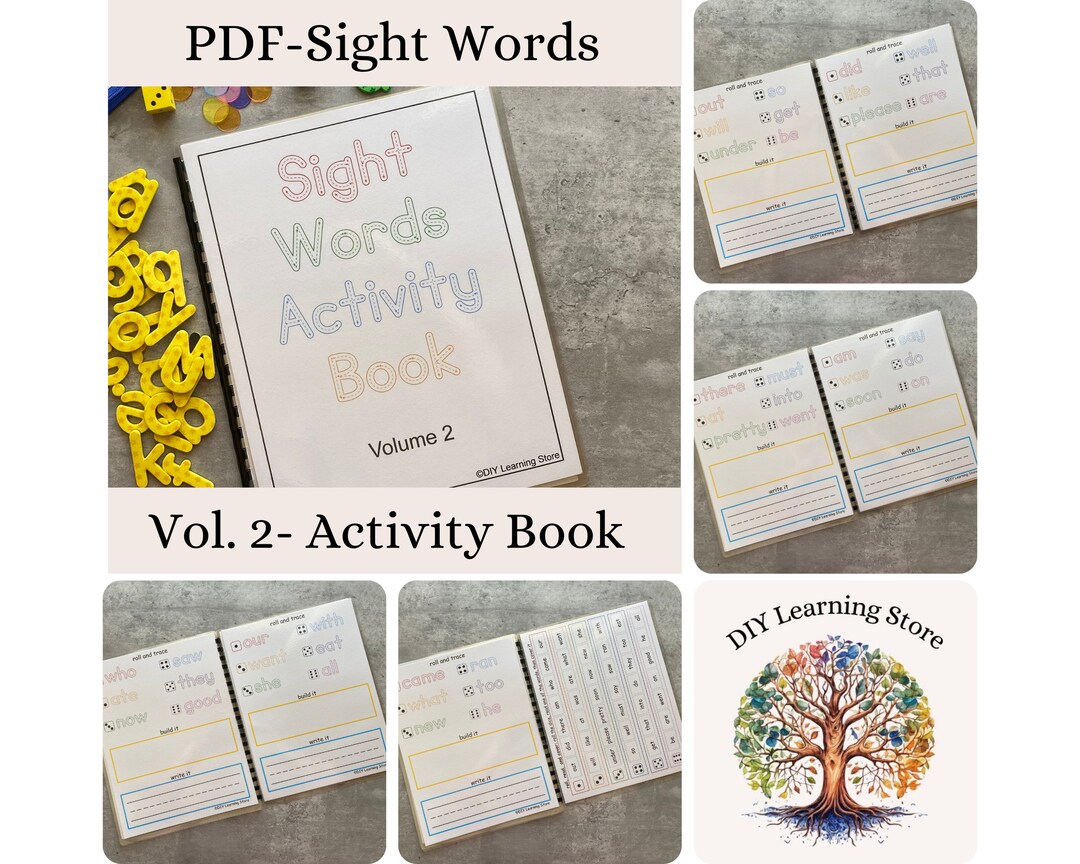 Kindergarten Sight Words Activity Book- Instant Download- Homeschool ...