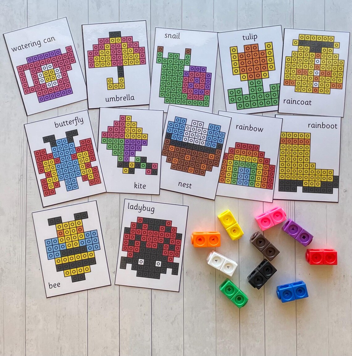 Spring Snap Cube Task Box Cards- Montessori Toddler- Preschool ...