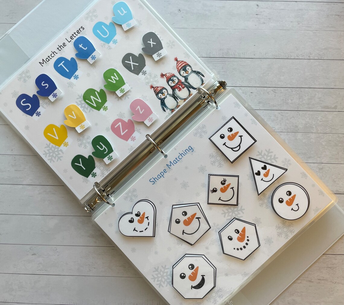 Winter Busy Book- Toddler Quiet Book- Preschool Curriculum- Homeschool ...