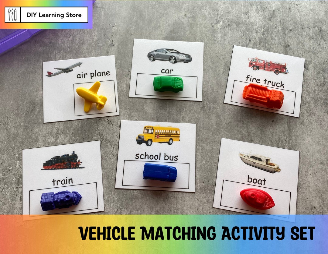 PDF Vehicle Matching Activity Cards Montessori Learning Toy - Etsy