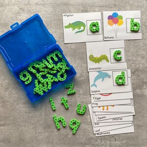 Beginning Sounds With Lowercase Letters- Task Box Activity Set ...