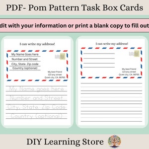 Editable Address Worksheets- Practice Learning Life Skills- Busy Binder ...
