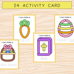 Easter Playdough Mats- 24 Visual Cards- Preschool, Kindergarten, 1st ...