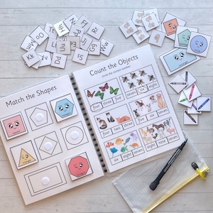 Preschool Busy Book- Montessori Learning Binder- Special Needs- Early ...