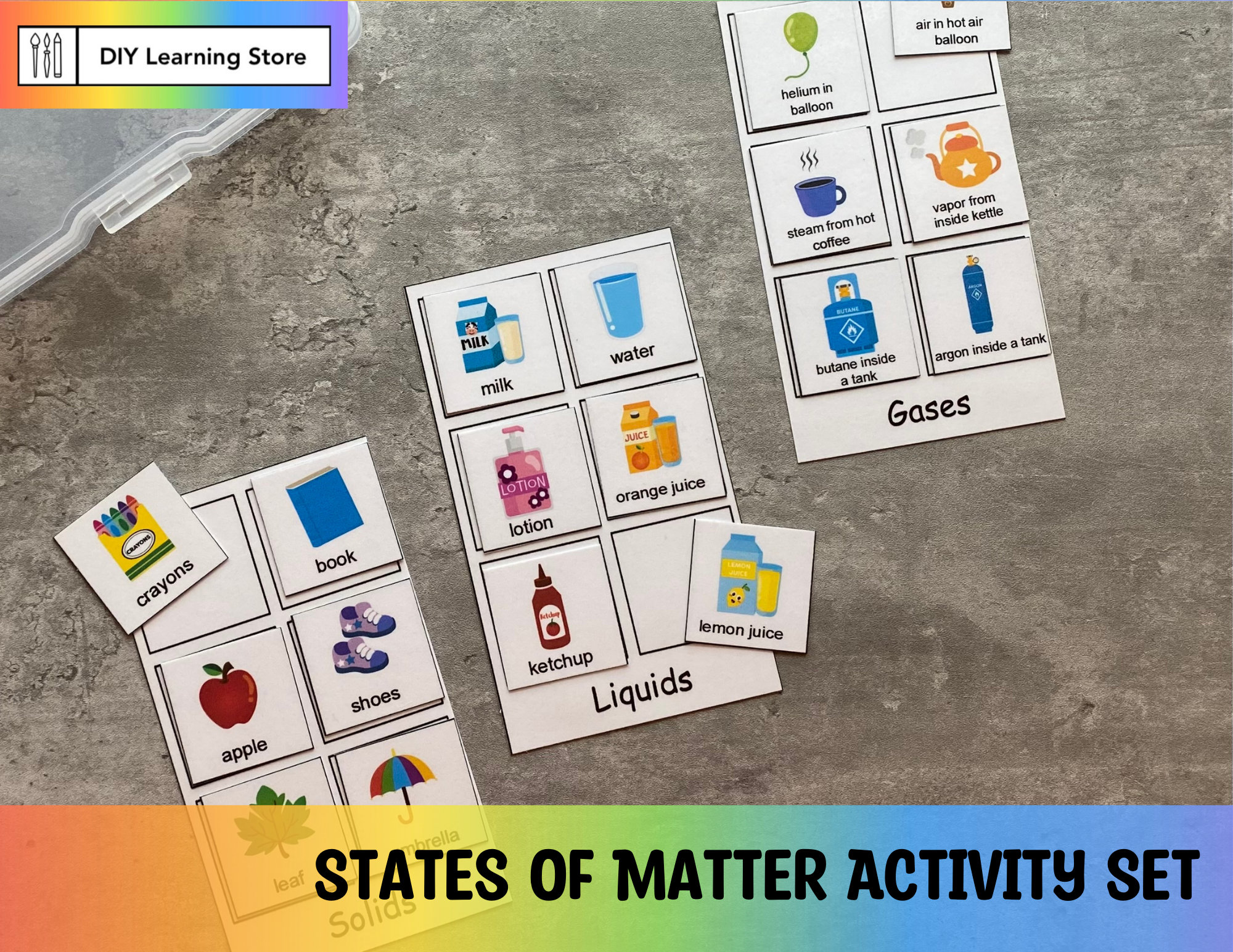 States of Matter Activity Cards – Montessori Learning (PDF Download) - Etsy