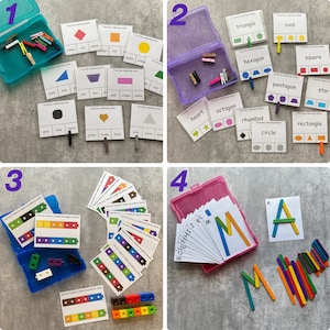 Preschool Activity Bundle #2- 16 Task Box Activity Sets With Carrying ...