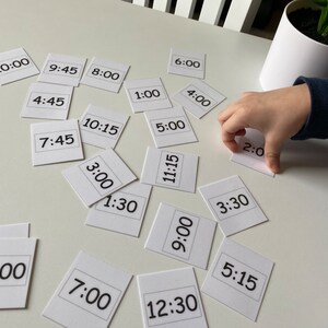 Pdf-analog Clock Matching Activity Instant Download-montessori Learning ...