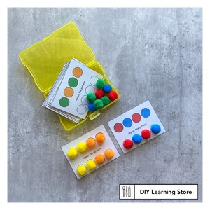 Pom Patterns Task Box Activity Set- Montessori Learning Toy for ...