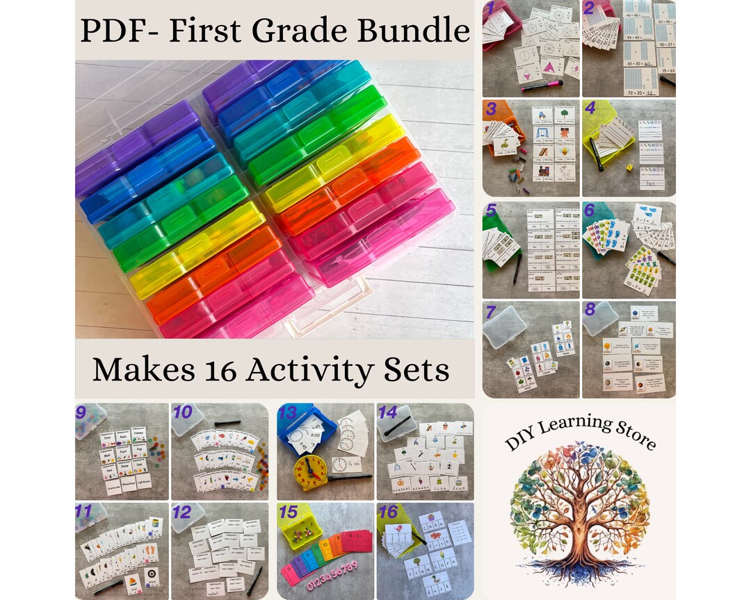First Grade Bundle-instant Download- Montessori Learning Activities ...