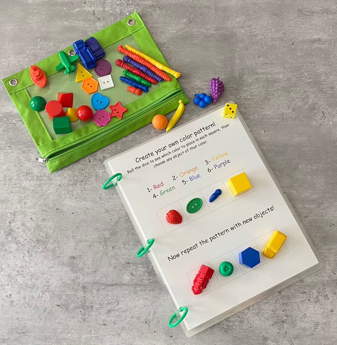 Rainbow Counters Preschool Activity Set - Etsy