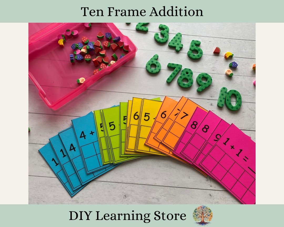 Ten Frame Addition- Activity Set- Montessori Learning Toy for ...